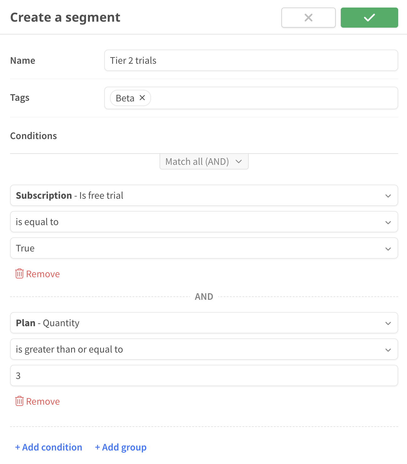 Creating a segment | ProsperStack Docs