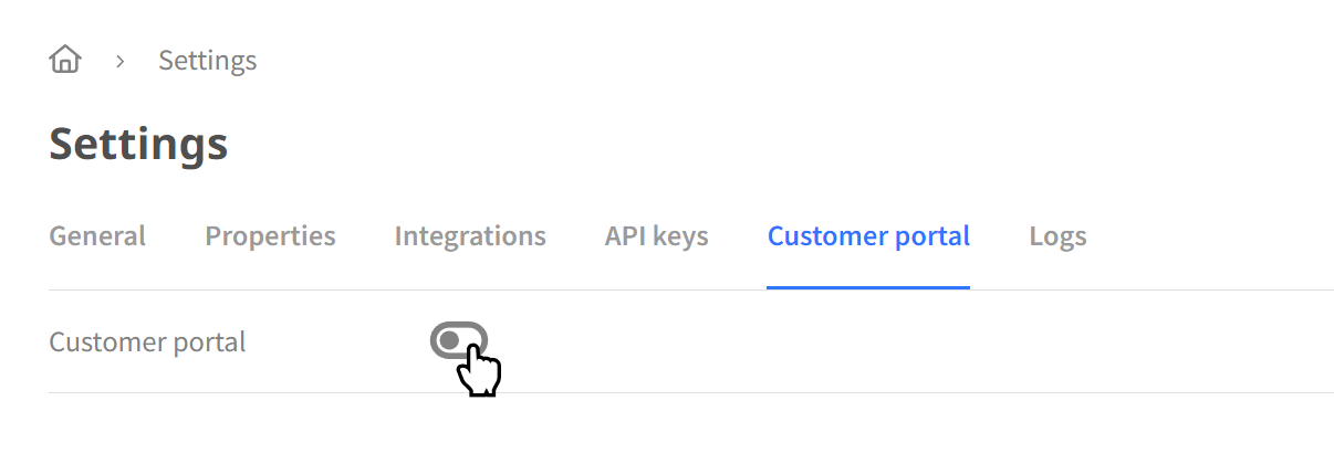 Enabling the customer portal | ProsperStack Docs